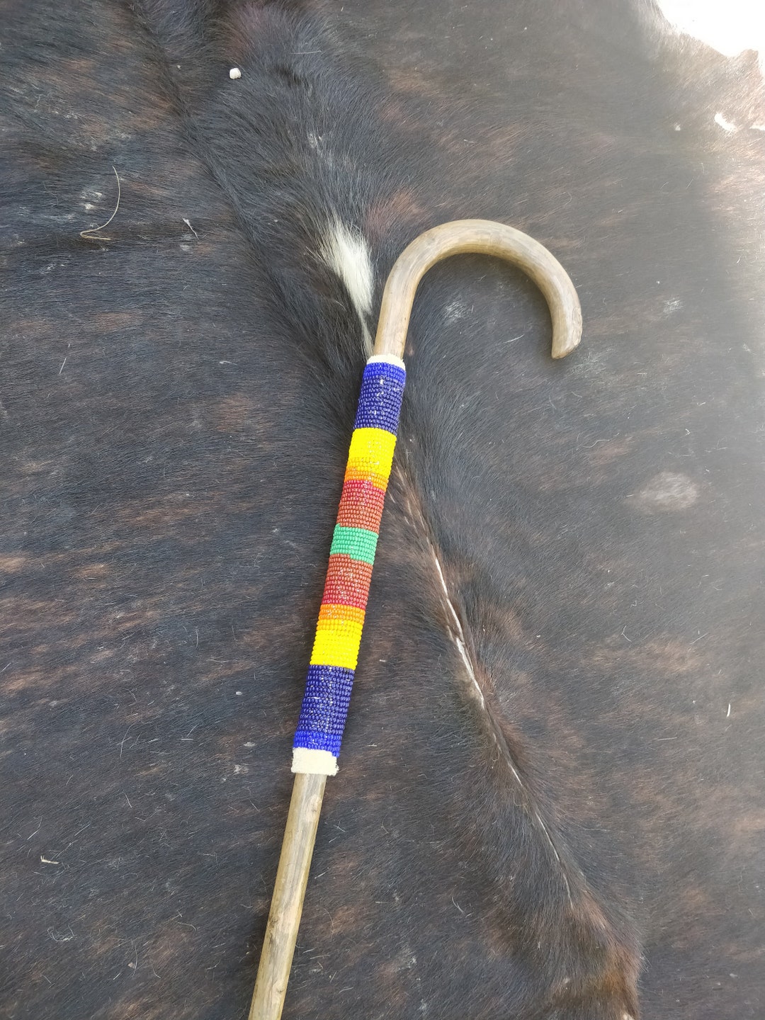 Antique Beaded Walking Cane, Walking Stick, Native American Inspired - Etsy