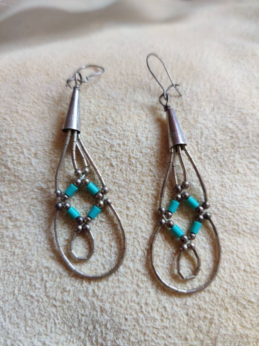 Liquid Silver Earrings, Southwest Style - Etsy
