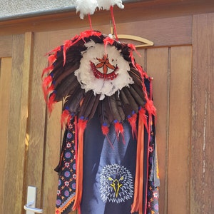 Vintage Man's Round Bustle or Chicken Dance Bustle, Adult Size, Powwow ...