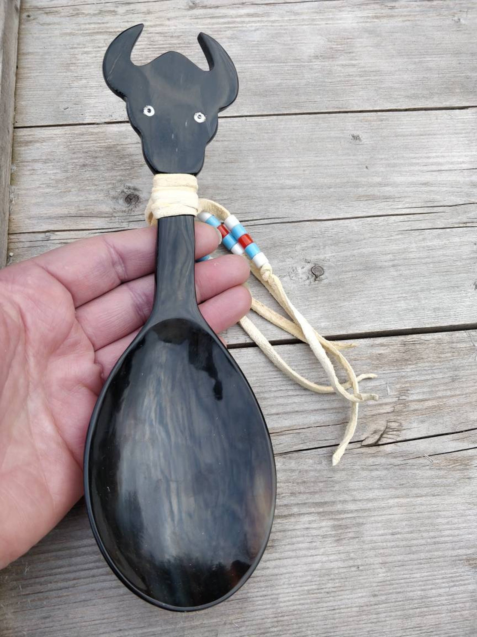 Vintage Plains Indian Reproduction Spoon Horn Spoon With | Etsy