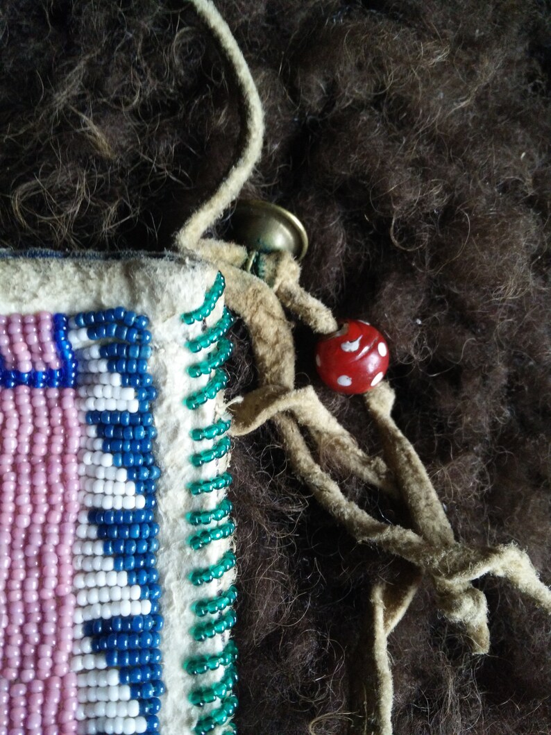 Cheyenne Style Bag, Vintage Native American Style Pouch, Heavy Patina ...