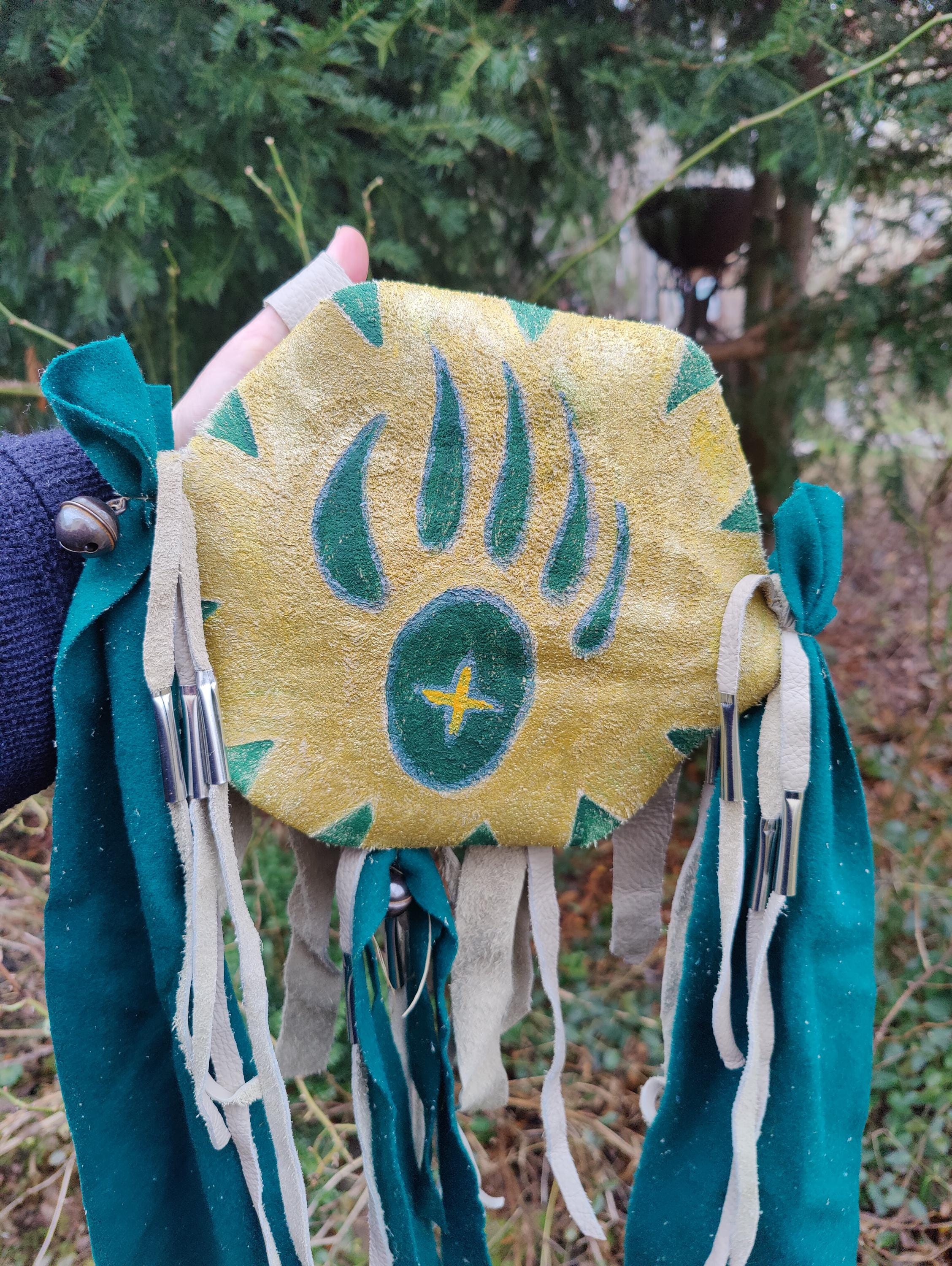 Small Powwow Dance Shield, Dance Regalia, Juniors War Shield, Rawhide ...