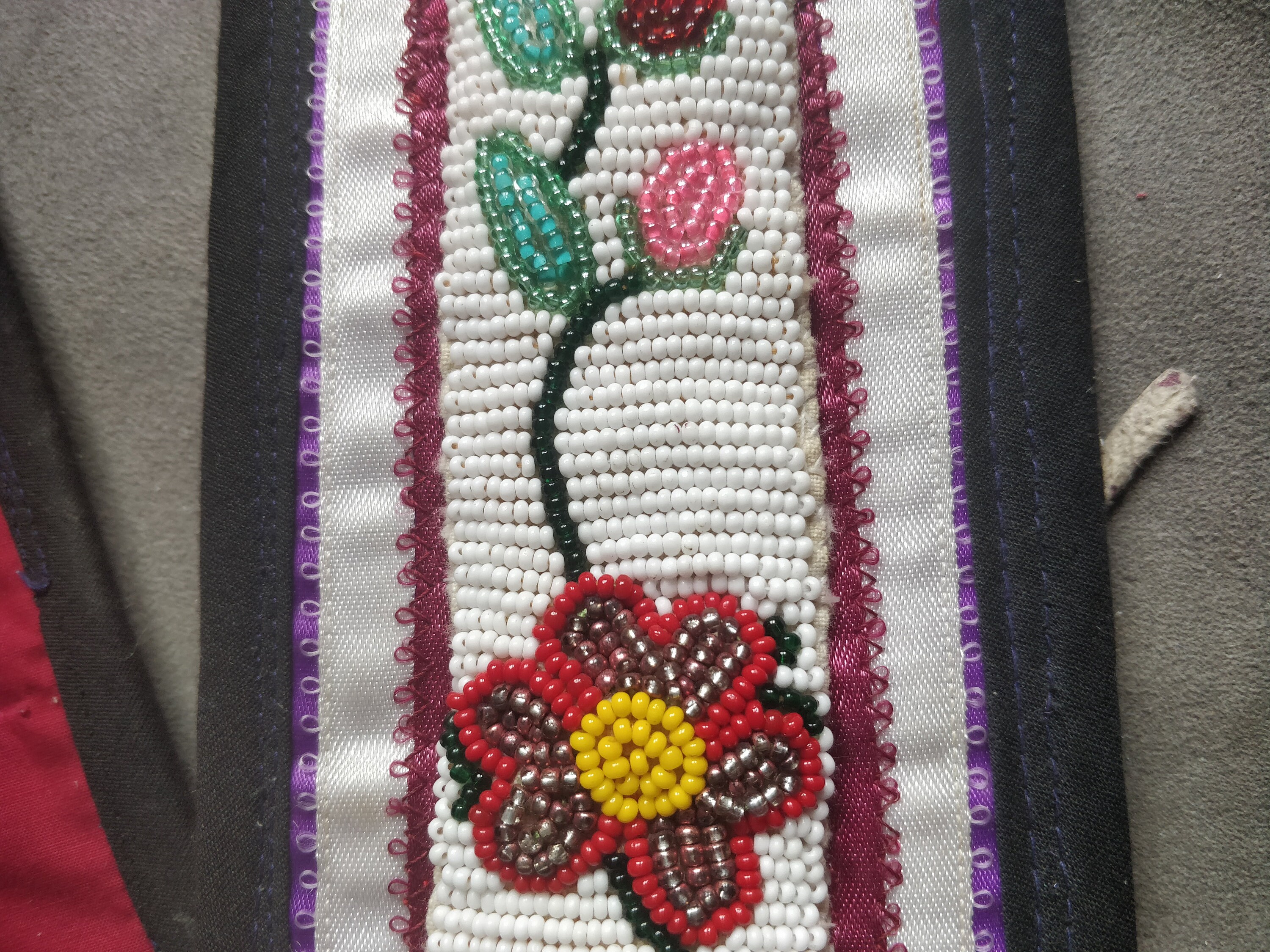 Vintage Salish beaded belt Native American beadwork overlay | Etsy