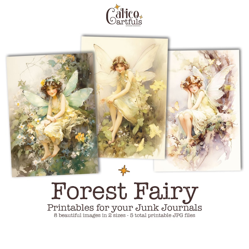 Forest Fairies Junk Journal Printables Fairycore Collage - Etsy