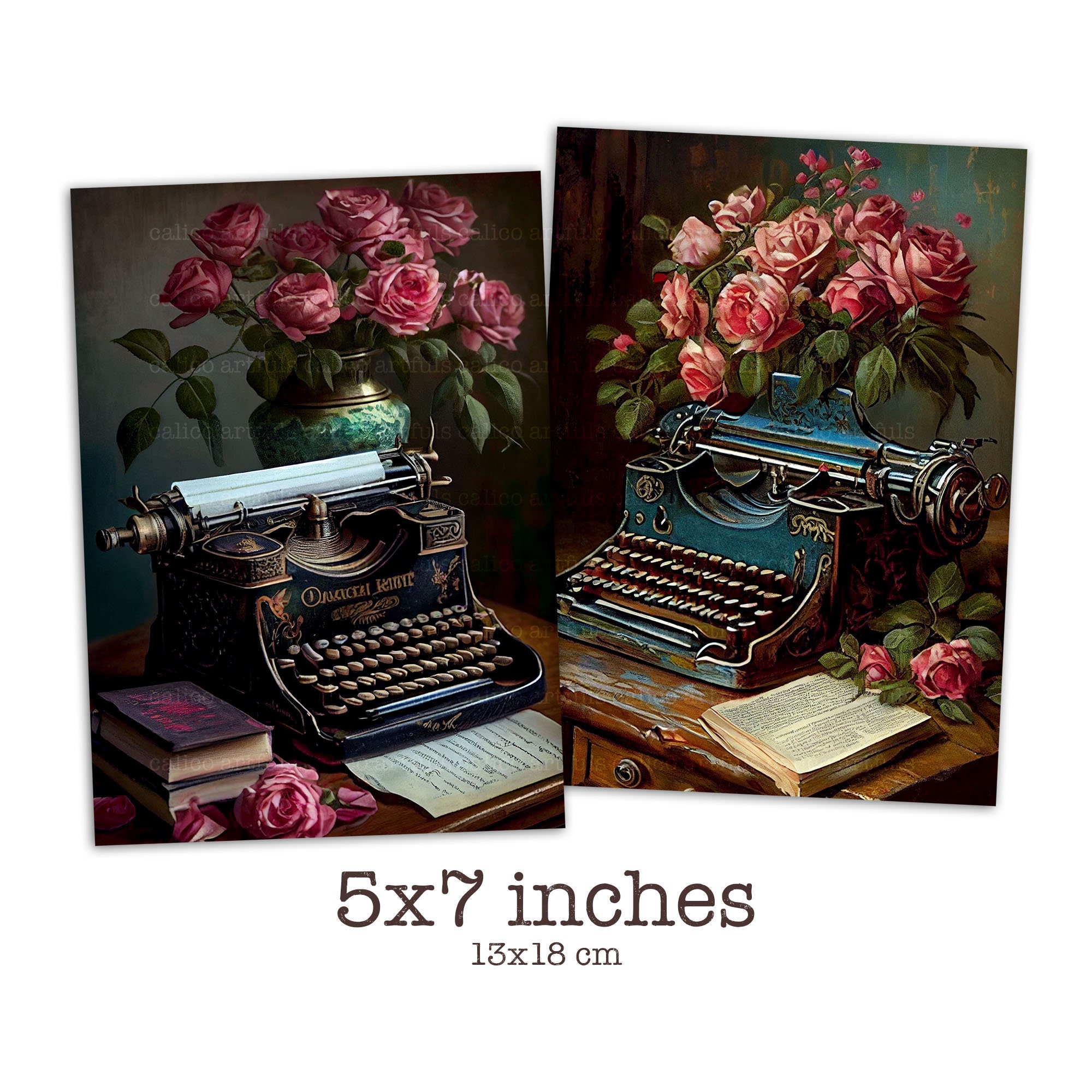 Victorian Typewriters Ephemera for Junk Journals, Printable Victorian ...