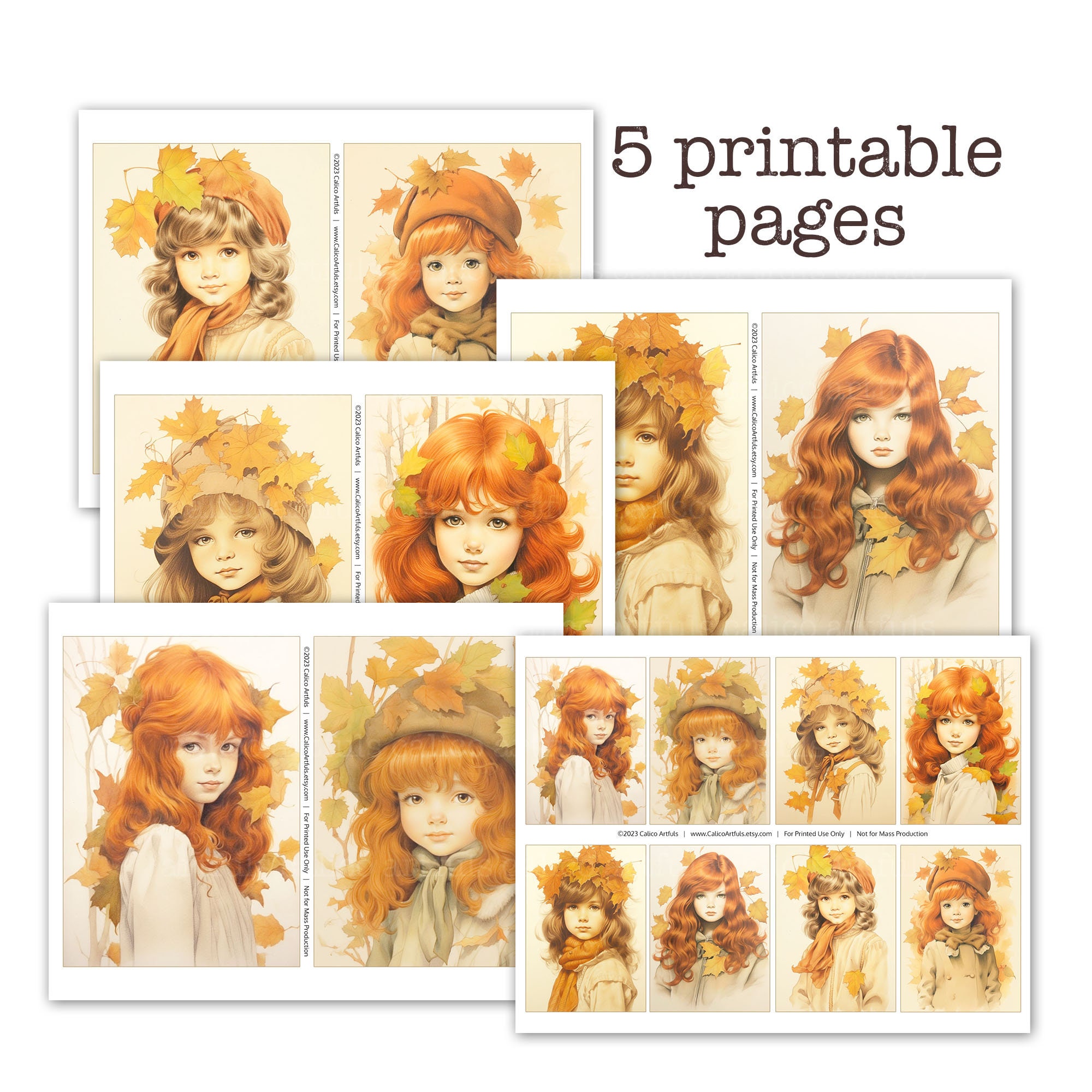 Autumn Ephemera Junk Journal Printables, Autumn Children Ephemera Pack ...