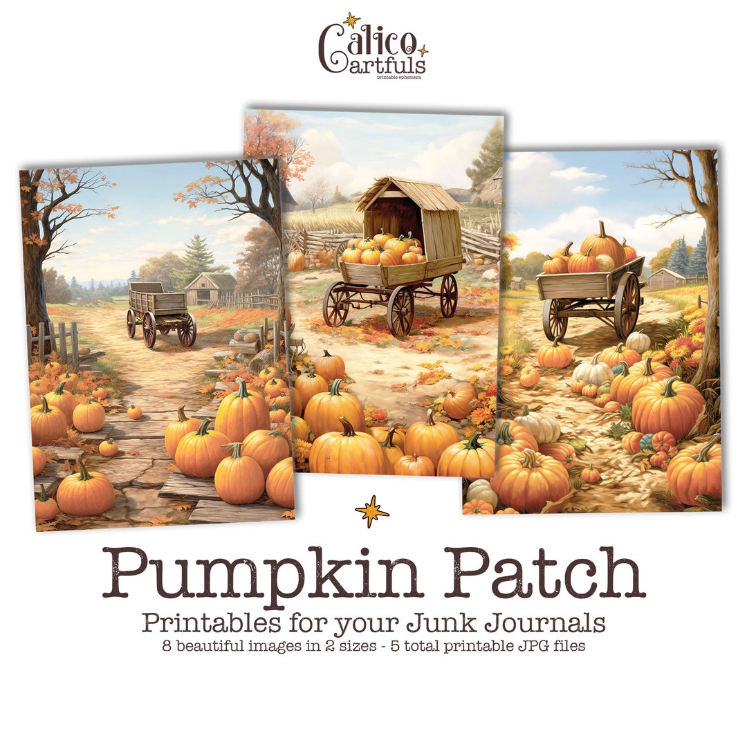 Autumn Ephemera Junk Journal Printables, Fall Pumpkin Patch Ephemera ...