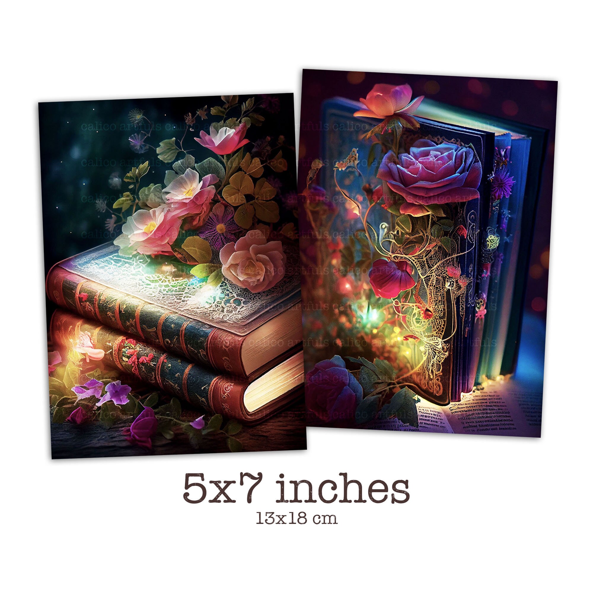 Magical Fantasy Books Ephemera Pack for Junk Journals, Printable ...