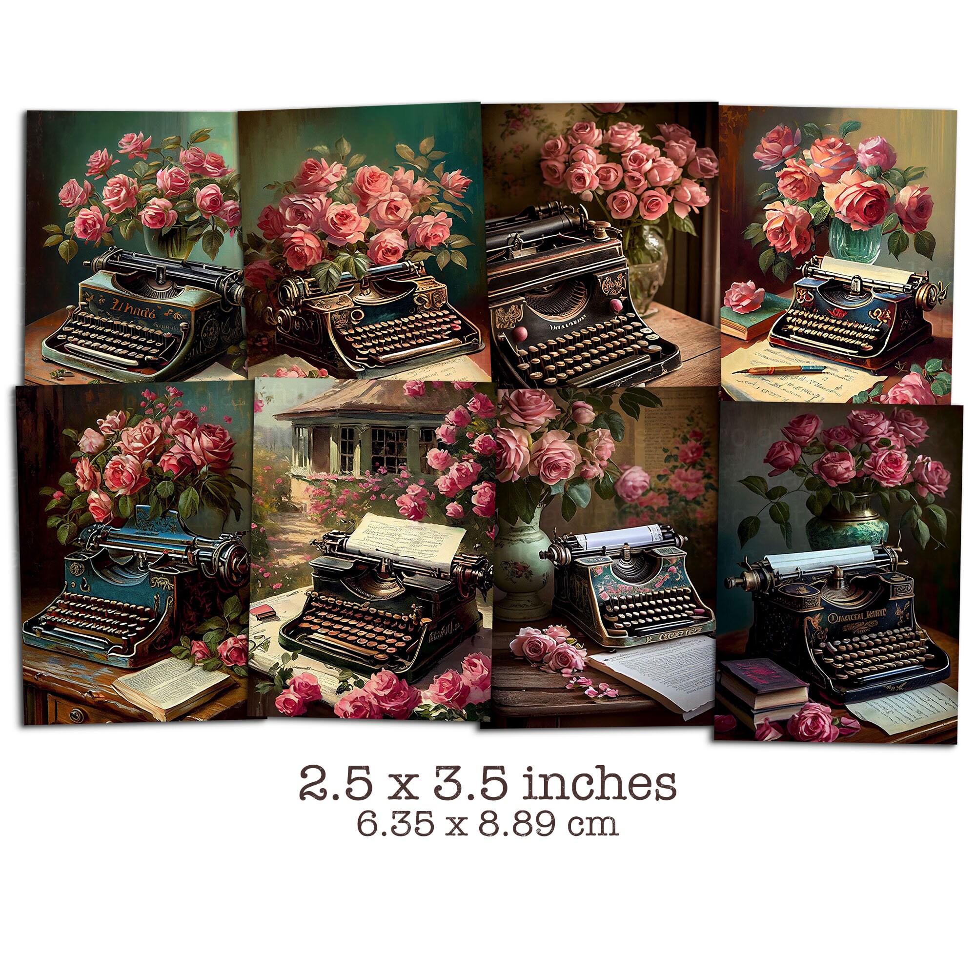 Victorian Typewriters Ephemera for Junk Journals, Printable Victorian ...