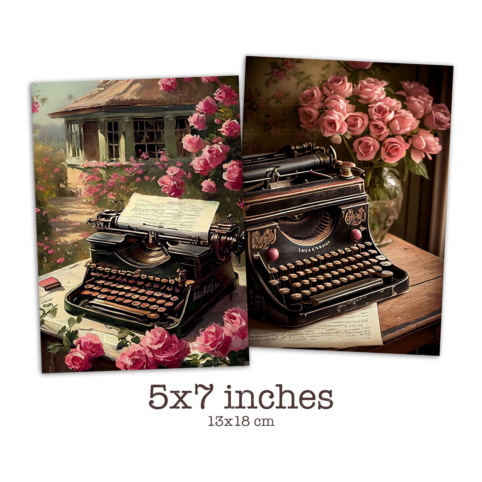 Victorian Typewriters Ephemera for Junk Journals, Printable Victorian ...