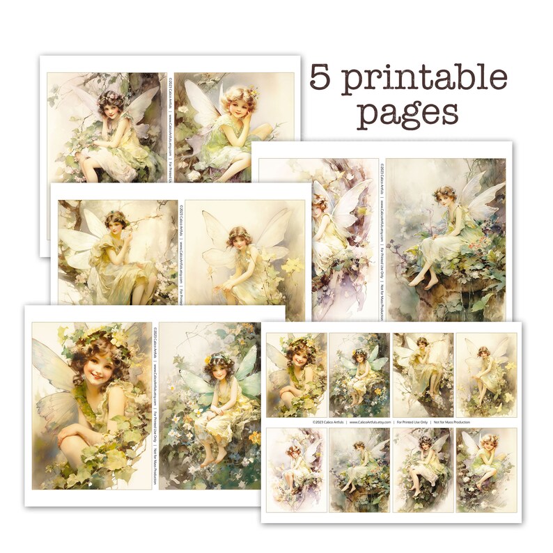 Forest Fairies Junk Journal Printables Fairycore Collage - Etsy
