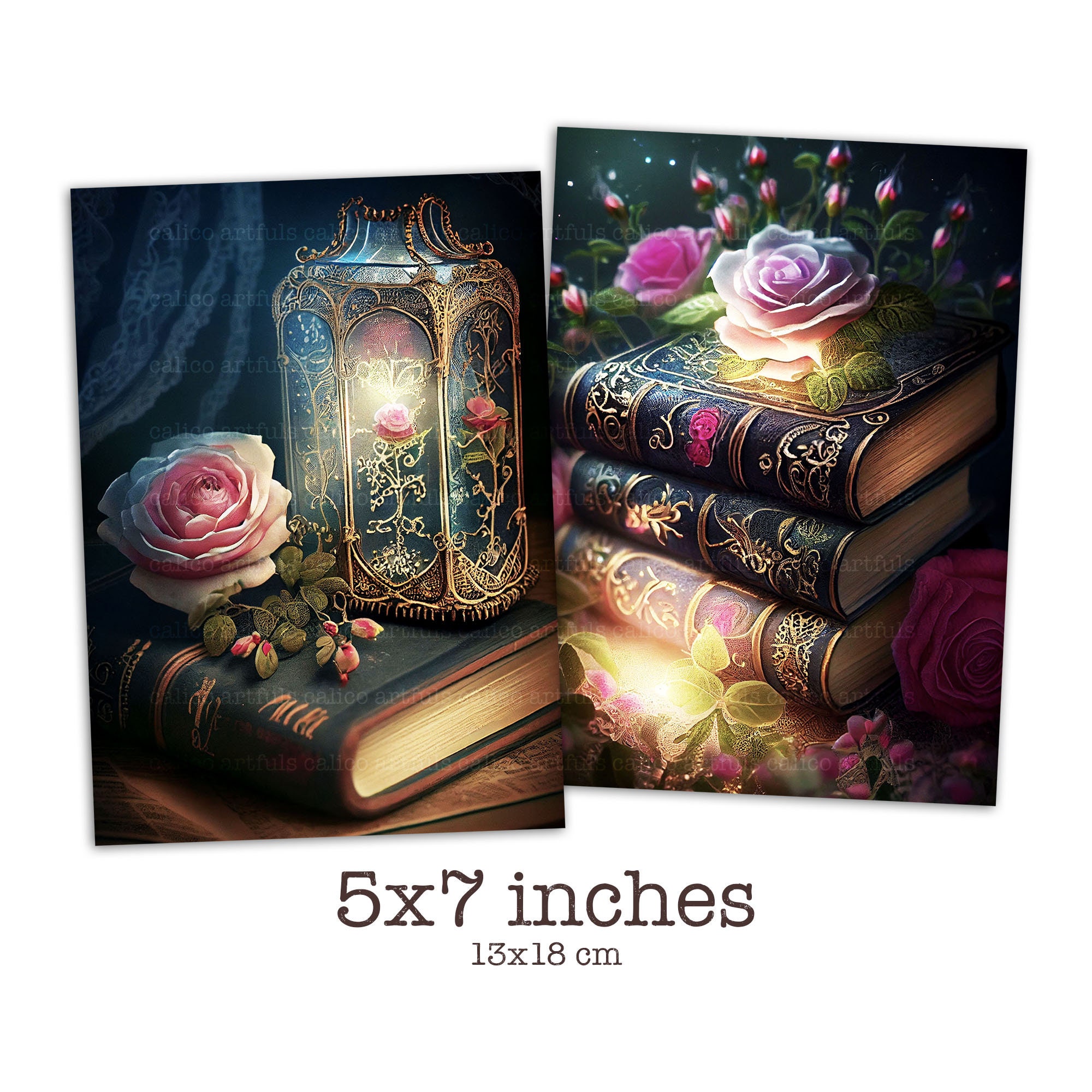Magical Fantasy Books Ephemera Pack for Junk Journals, Printable ...