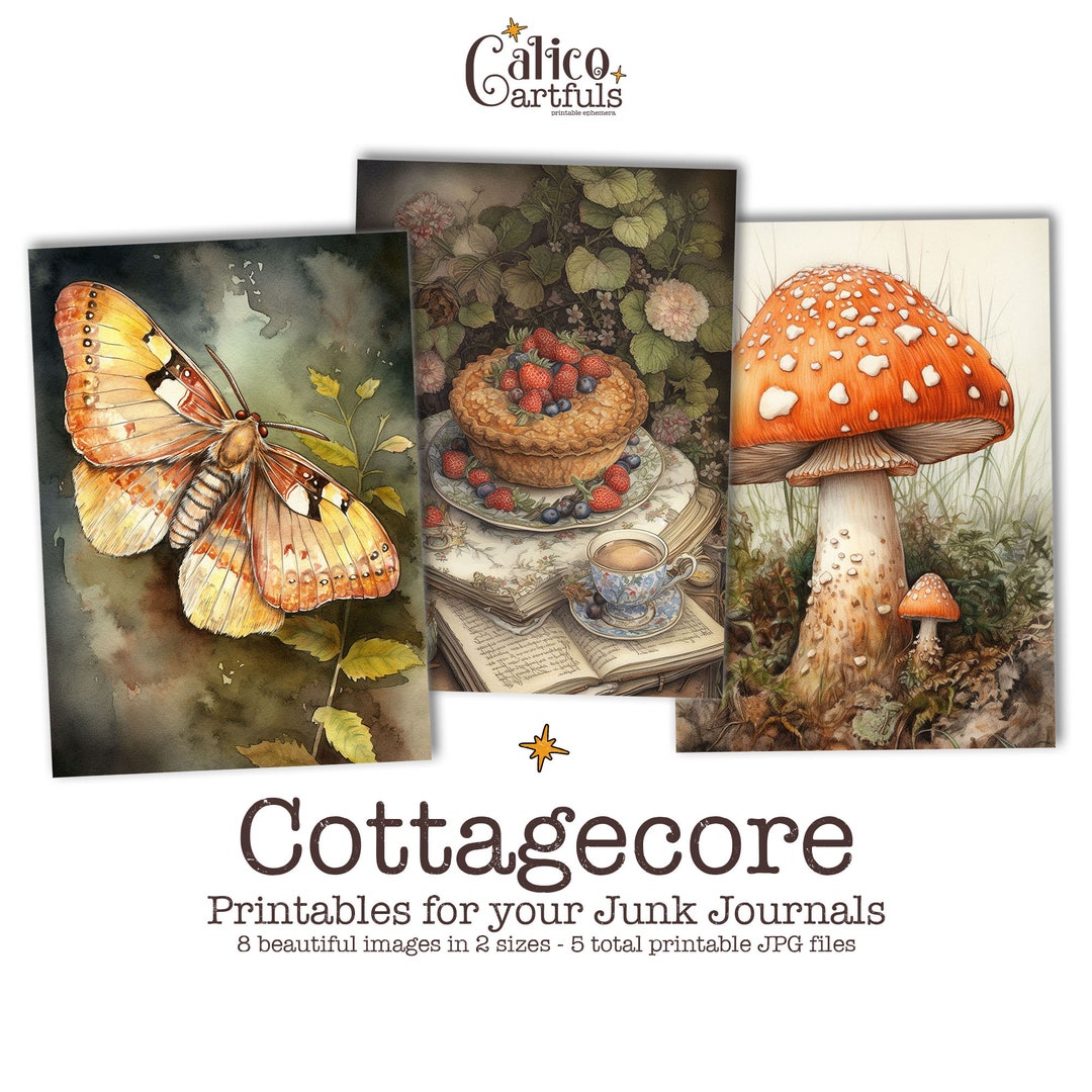 Charming Cottagecore Printable Ephemera Cards for Junk Journals ...