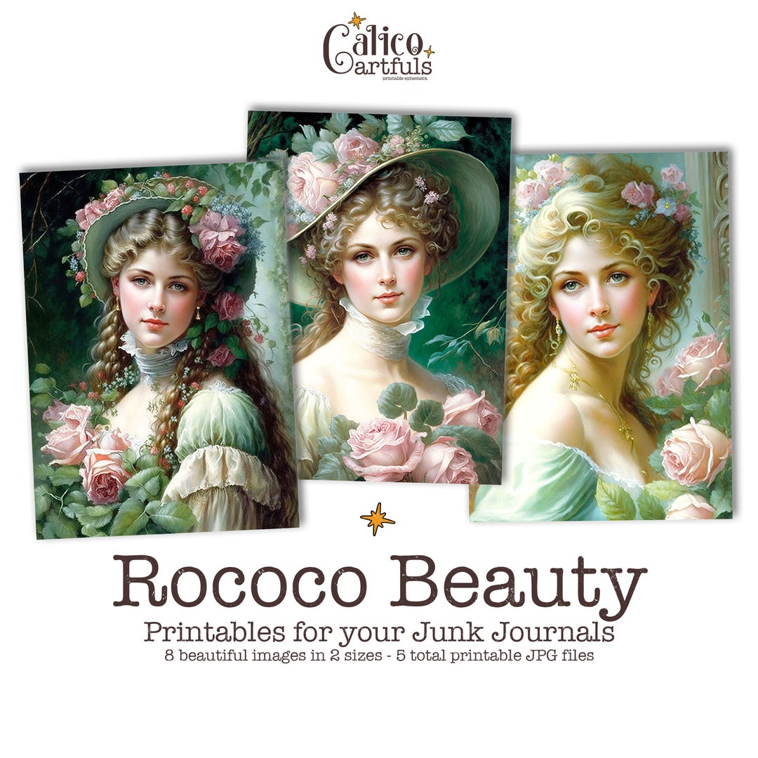 Rococo Art Ephemera for Junk Journals, Baroque Junk Journal Ephemera ...