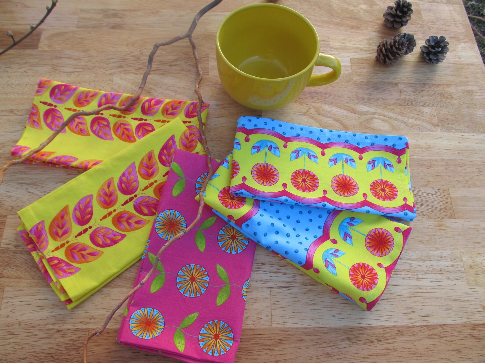 Set of 4 Spring Cloth Napkins Colorful Dinner Napkins Party - Etsy