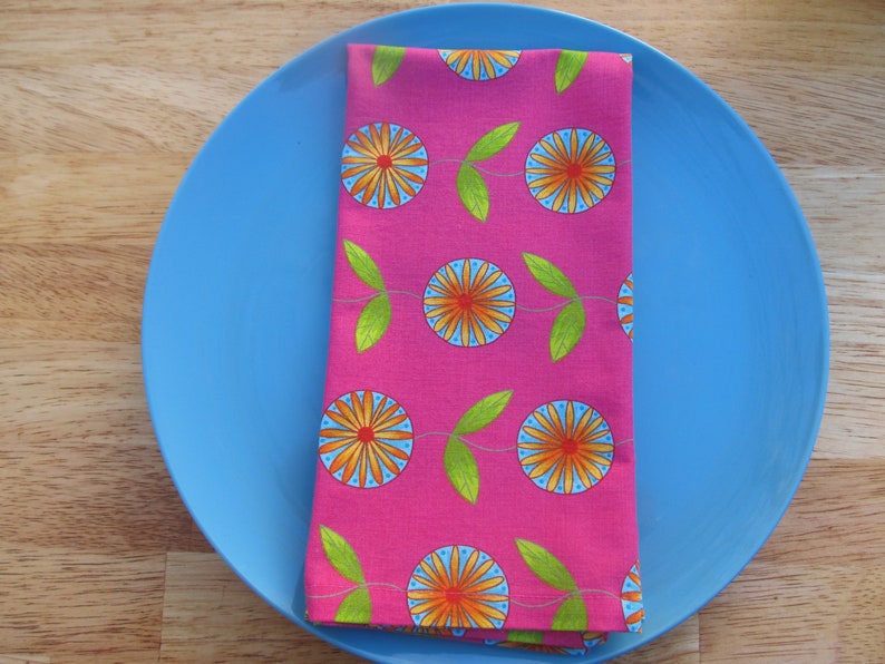 Set of 4 Spring Cloth Napkins Colorful Dinner Napkins Party - Etsy