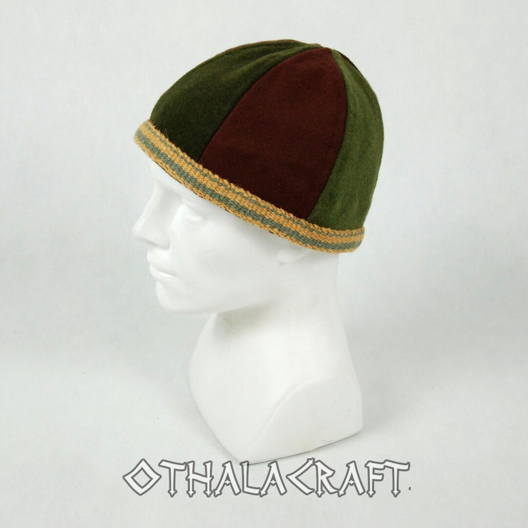 Viking Slavic Medieval Woolen Hat, Tablet Braid, Wikingerhut - Othala ...