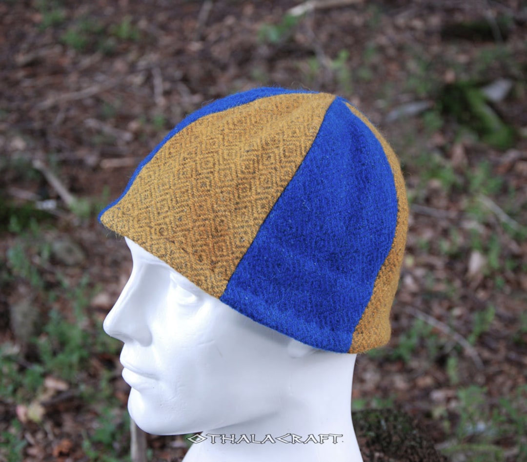 Viking Slavic Medieval Woolen Hat, Tablet Braid, Wikingerhut Othala ...