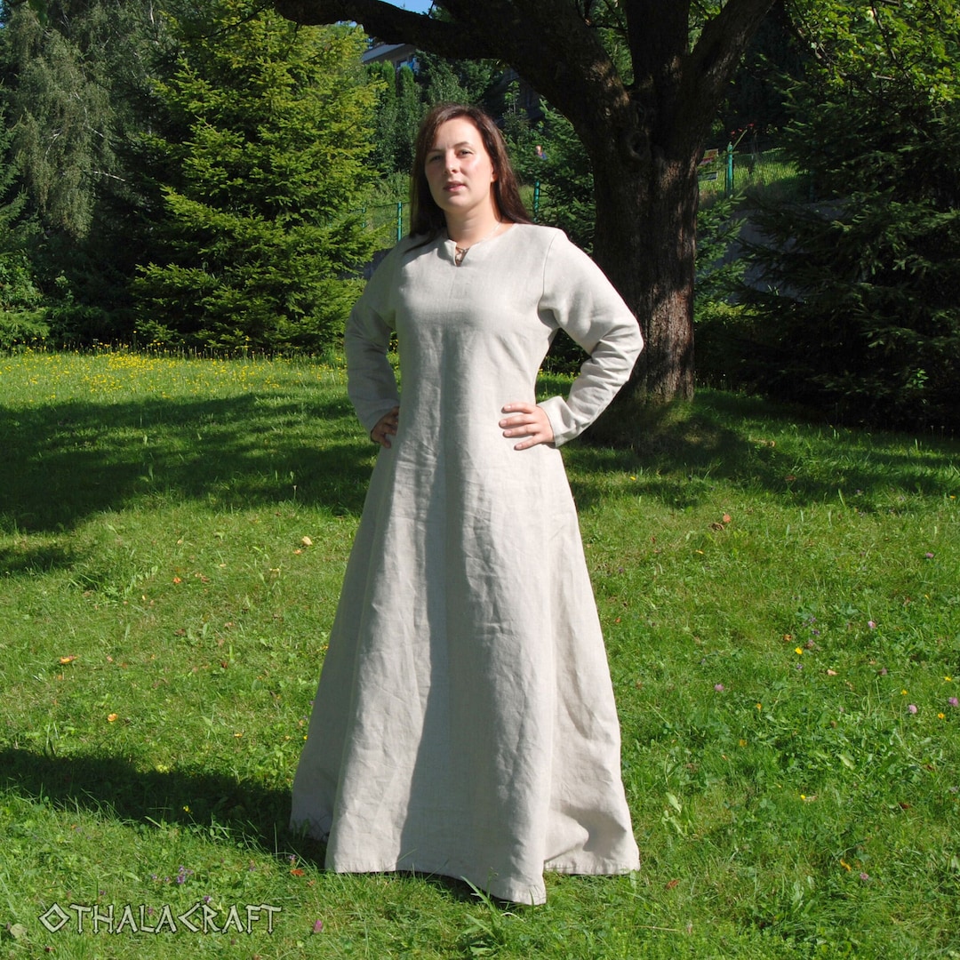 Natural Linen Viking Dress | Early Medieval Hedeby Style Smokkr - Etsy