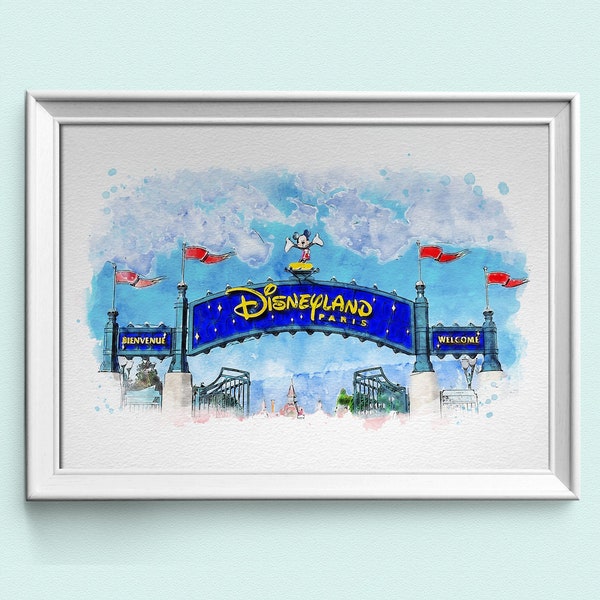 Disneyland Paris Sign - Etsy