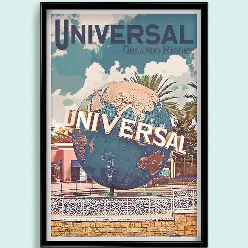 Universal Orlando Retro Poster Prints Set of Four Vintage - Etsy