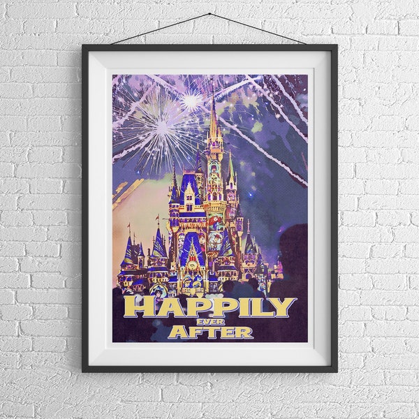 Disneys Happily Ever After Poster - Etsy