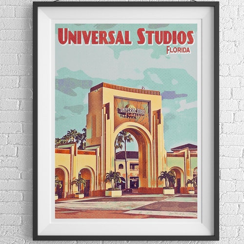 Universal Orlando Retro Poster Prints Set of Four Vintage - Etsy