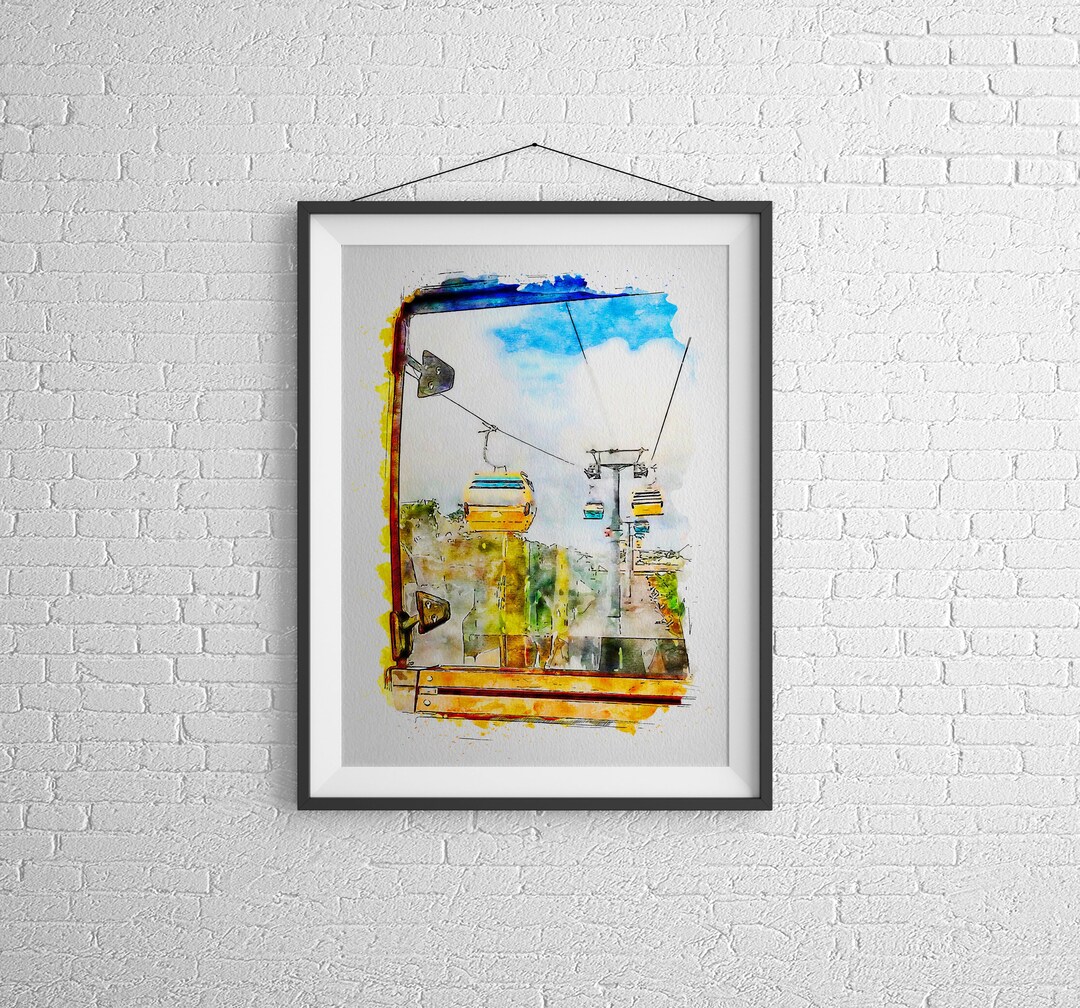 Disney Skyliner Watercolour Print, Disney Prints, Disney Posters ...