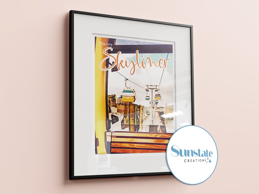 Walt Disney World Skyliner, Retro Disney Poster, Disney Prints, Walt ...