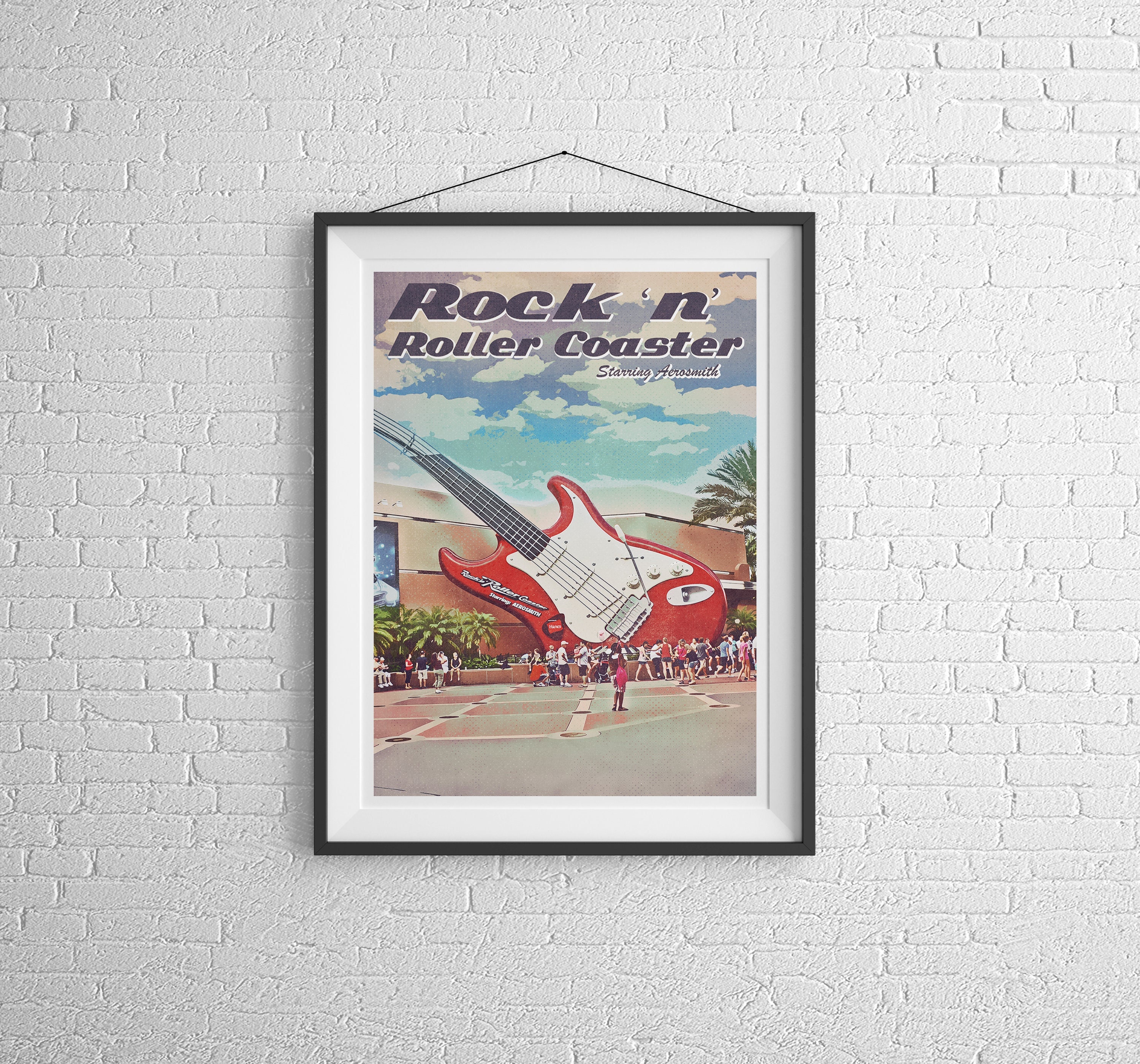 Rock N Roller Coaster Retro Poster Print Hollywood Studios - Etsy UK
