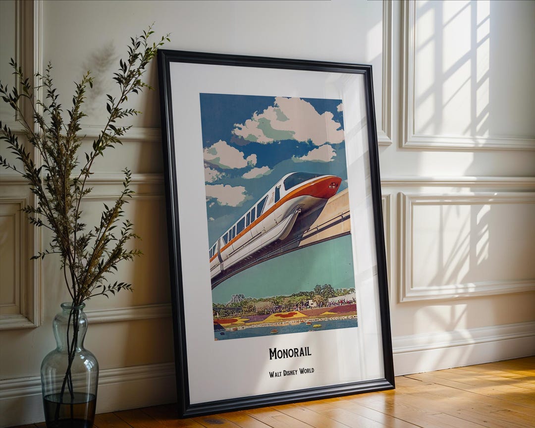 Walt Disney World Monorail, Retro Disney Poster, Disney Travel Prints ...