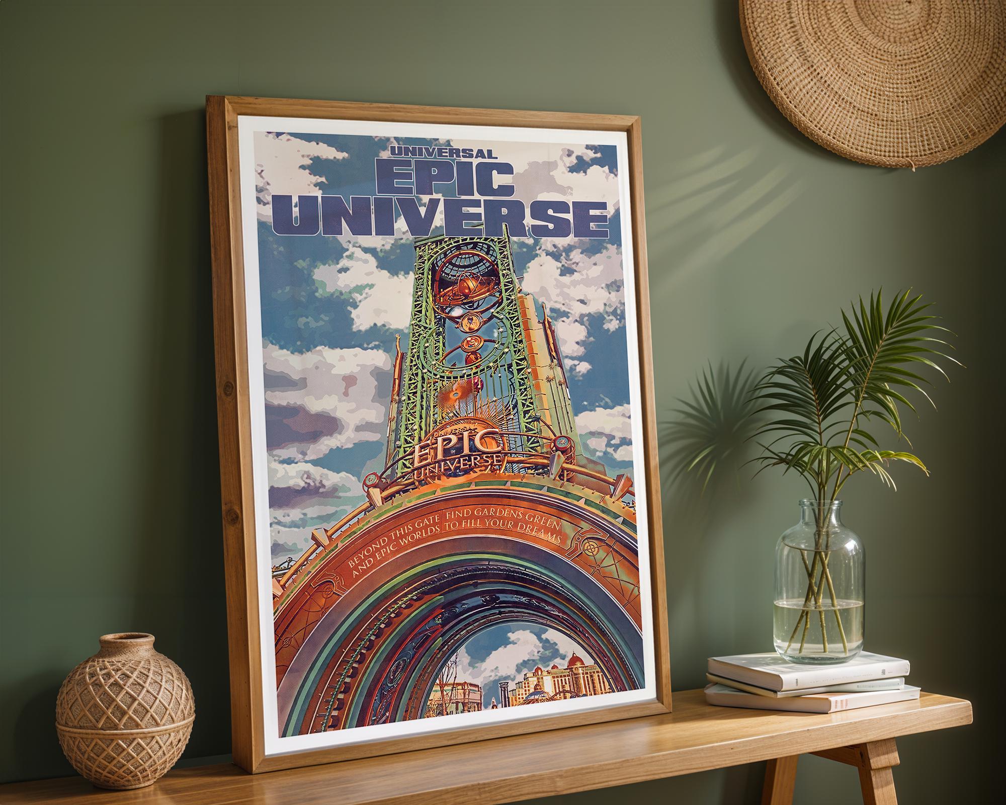 Universal Orlando Retro Prints, Set of 5, Universal Park Icon Posters ...