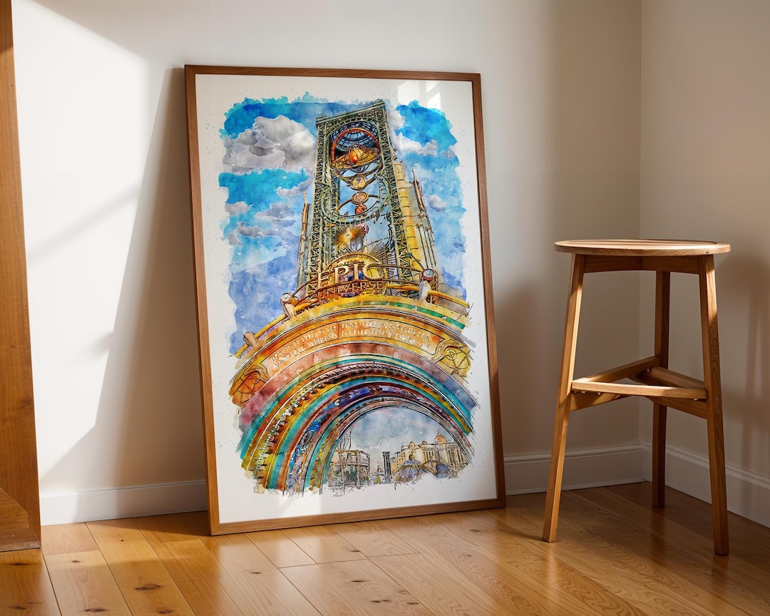 Epic Universe Prints, Universal Parks Watercolour Prints, Universal ...