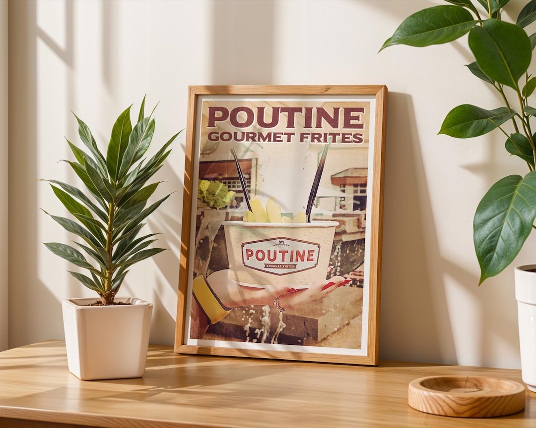 Poutine Retro Poster, Disney Springs Prints, Disney Print, Walt Disney ...