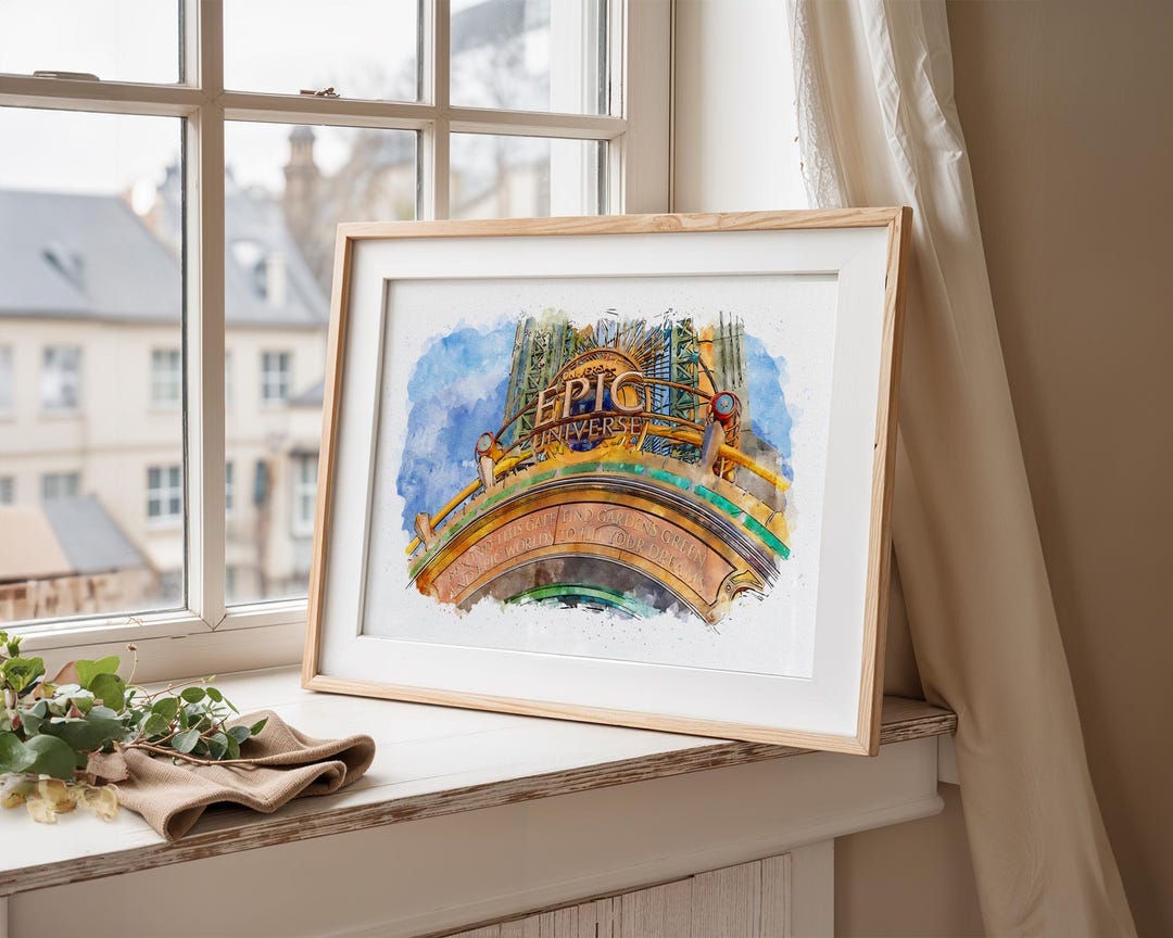 Epic Universe Prints, Universal Orlando Posters, Watercolour, Universal ...