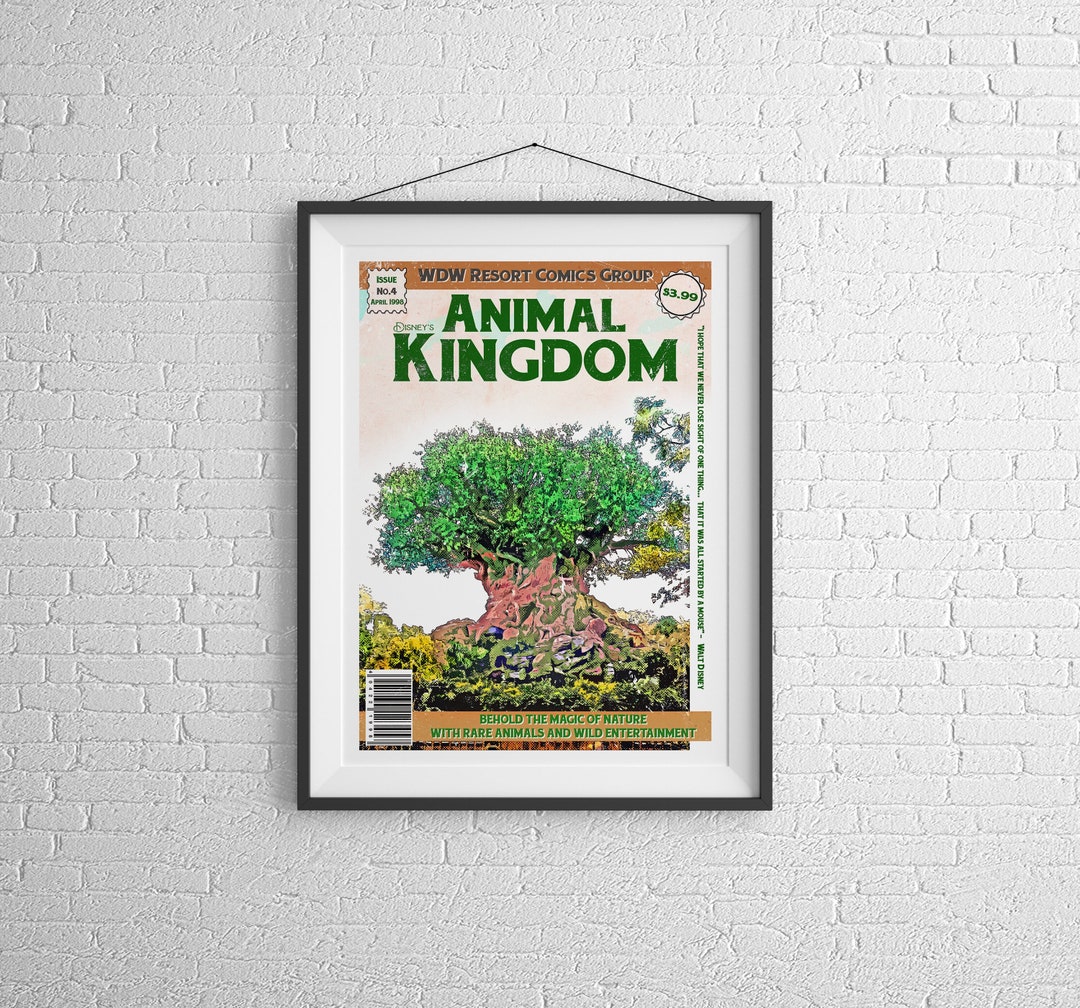 Animal Kingdom, Retro Comic, Disney Print, Disney Poster, Disney Parks ...