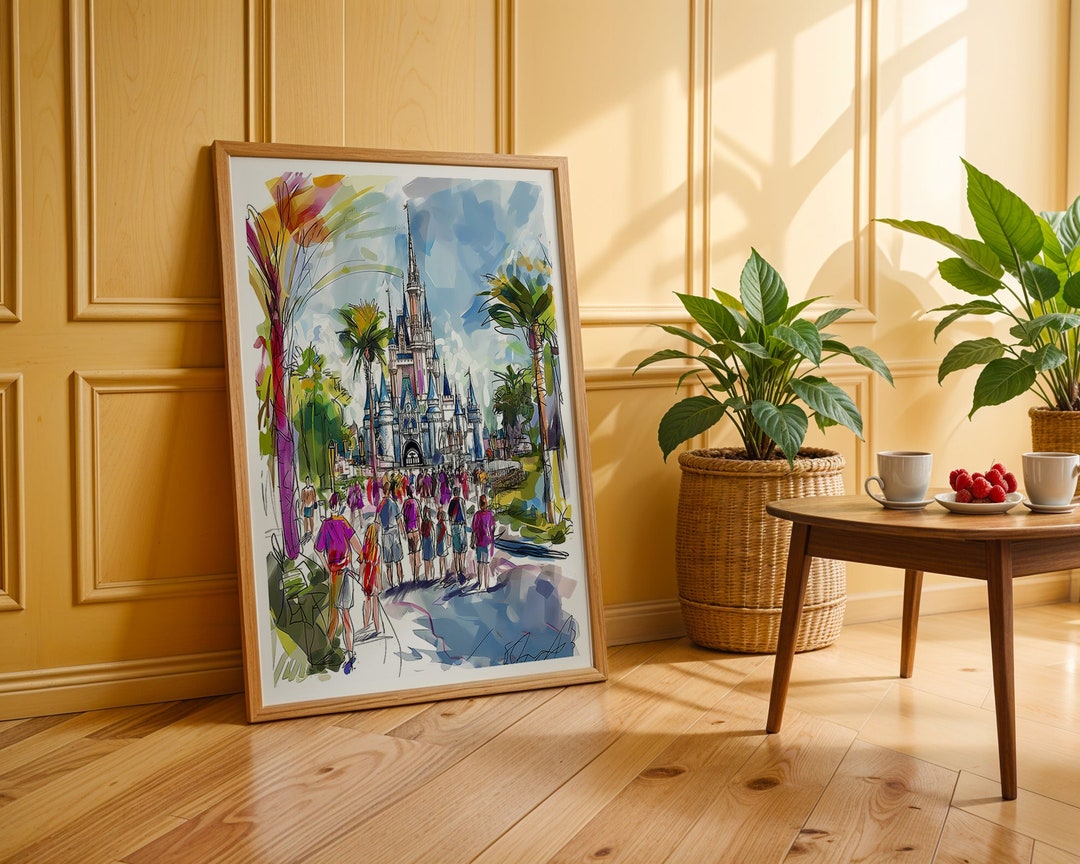 Magic Kingdom Disney Prints, Walt Disney World Prints, Disney Sketch ...