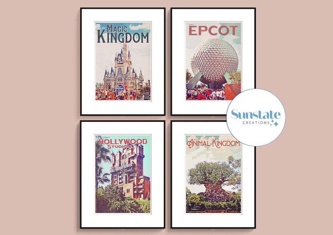 Retro Disney Prints, Walt Disney World Retro Prints, Retro Disney ...
