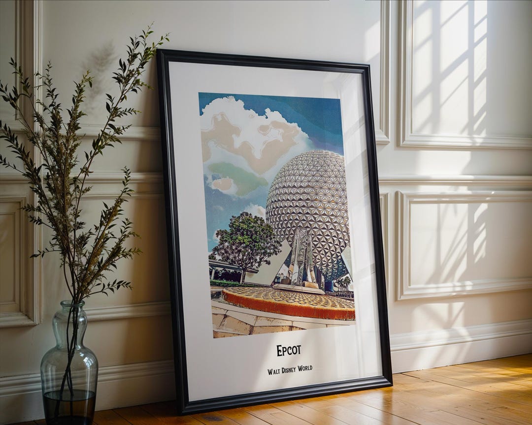 Epcot, Retro Disney Poster, Disney Travel Prints, Walt Disney World ...