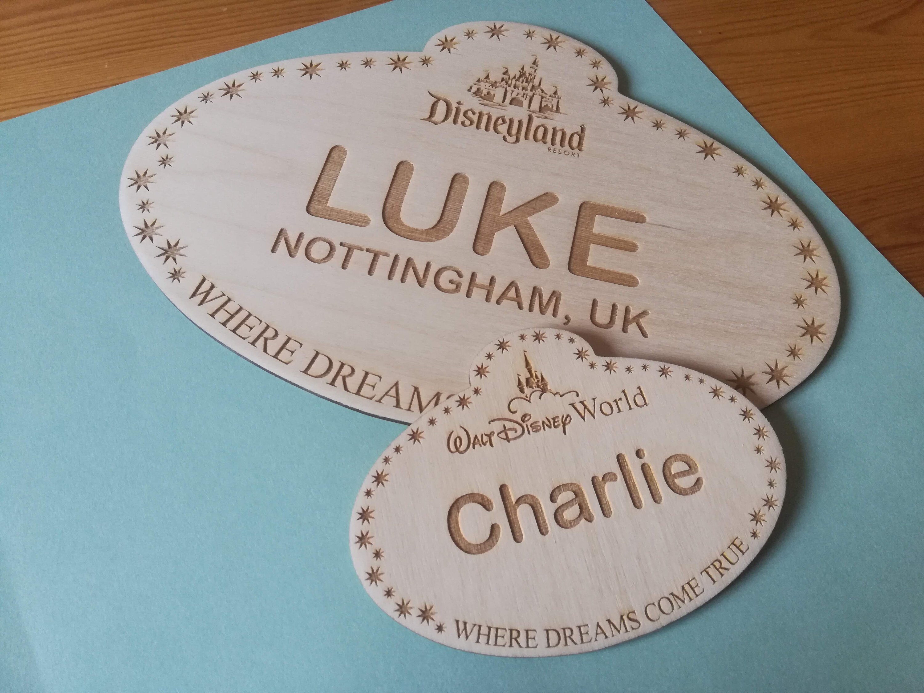 Wooden Plaque Inspired by Disney Cast Member Badges Wooden - Etsy
