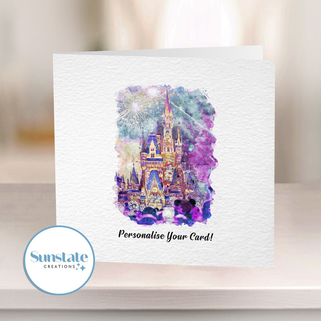 Walt Disney World Greetings Card, Disney Cards, Magic Kingdom Fireworks ...