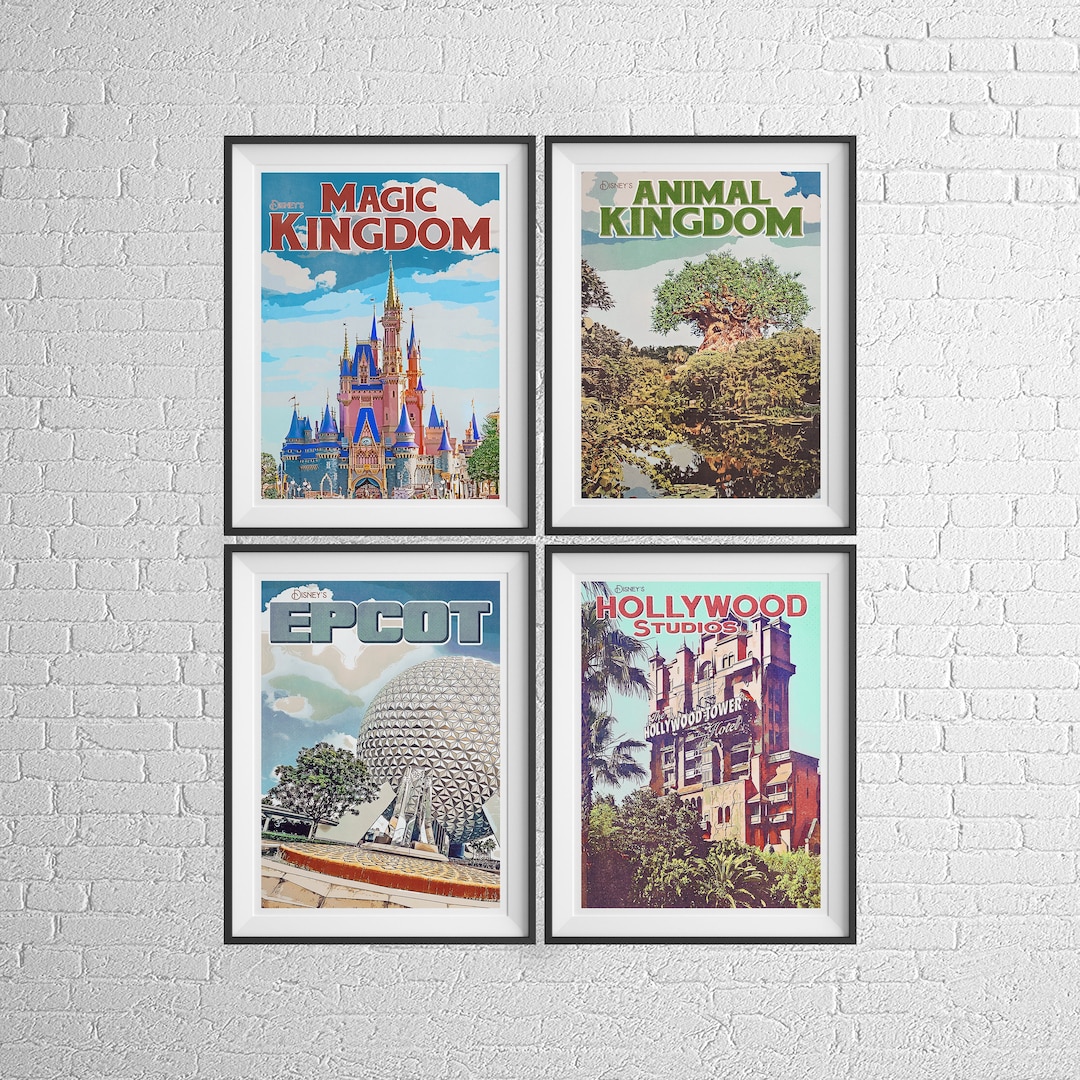 Retro Disney Prints, Walt Disney World Retro Prints, Disney Parks ...