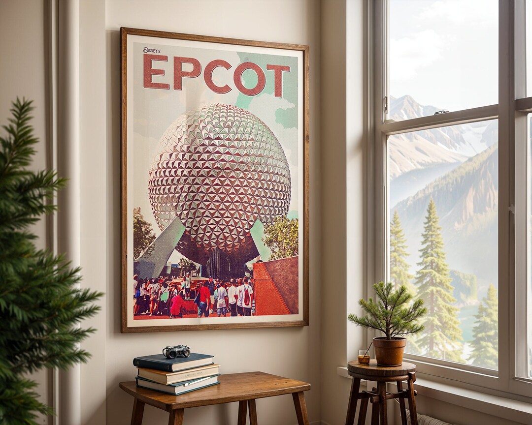 Epcot, Retro Disney Prints, Retro Disney Posters, Spaceship Earth ...