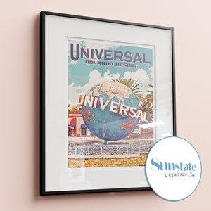 Universal Orlando Retro Poster Prints, Set of Four Vintage Style ...