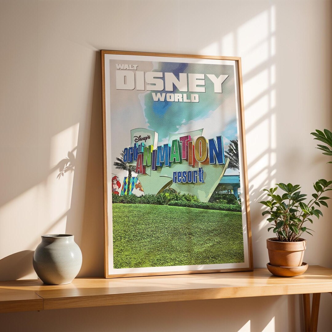 Art of Animation Resort, Retro Disney Poster, Disney Print, Walt Disney ...