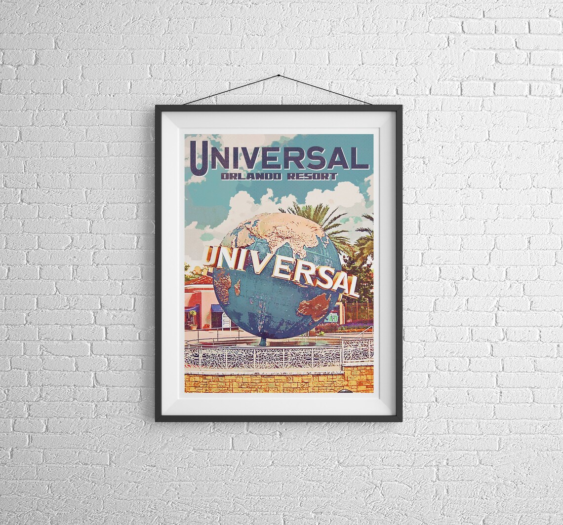 Universal Orlando Retro Poster Prints Set of Four Vintage - Etsy