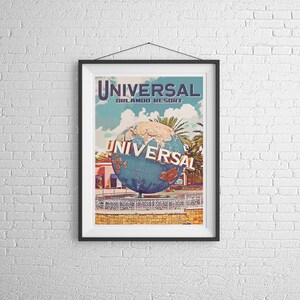 Universal Orlando Retro Poster Prints, Set of Four Vintage Style ...