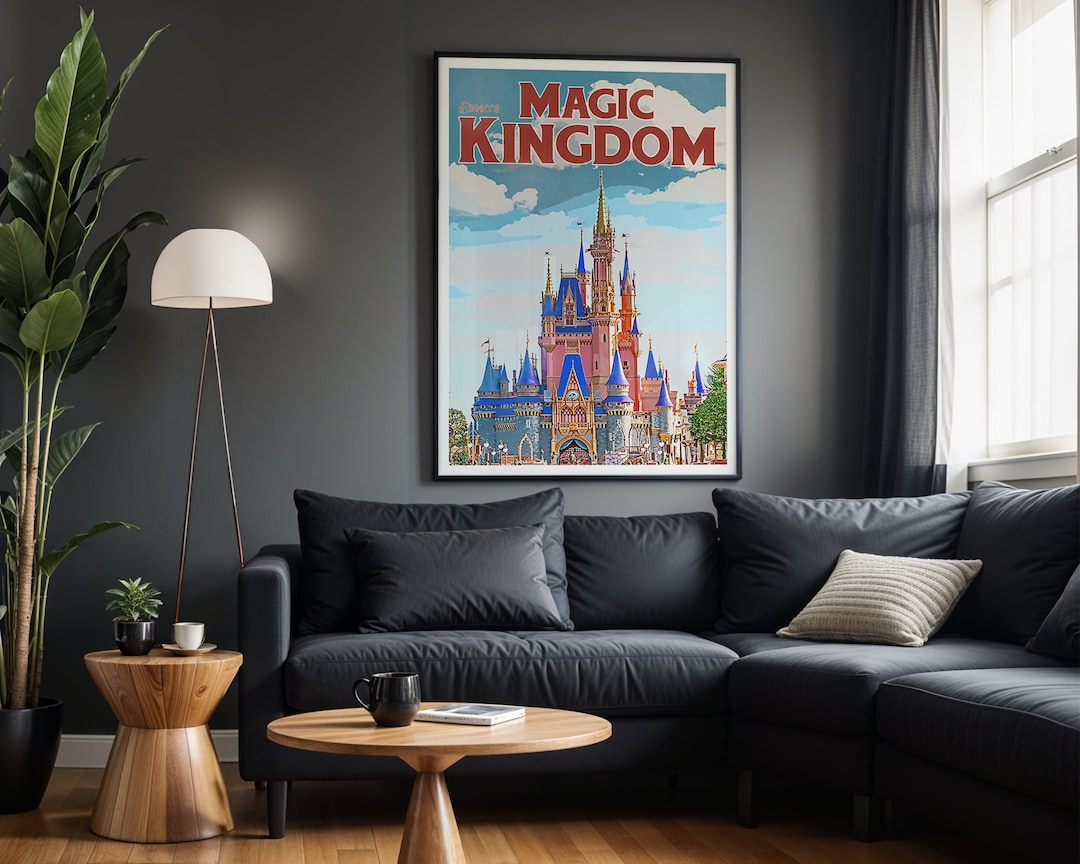 Magic Kingdom, Retro Disney Print, Disney Parks Poster, Disney World ...