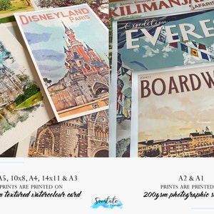 Disney Skyliner Watercolour Print, Disney Prints, Disney Posters ...