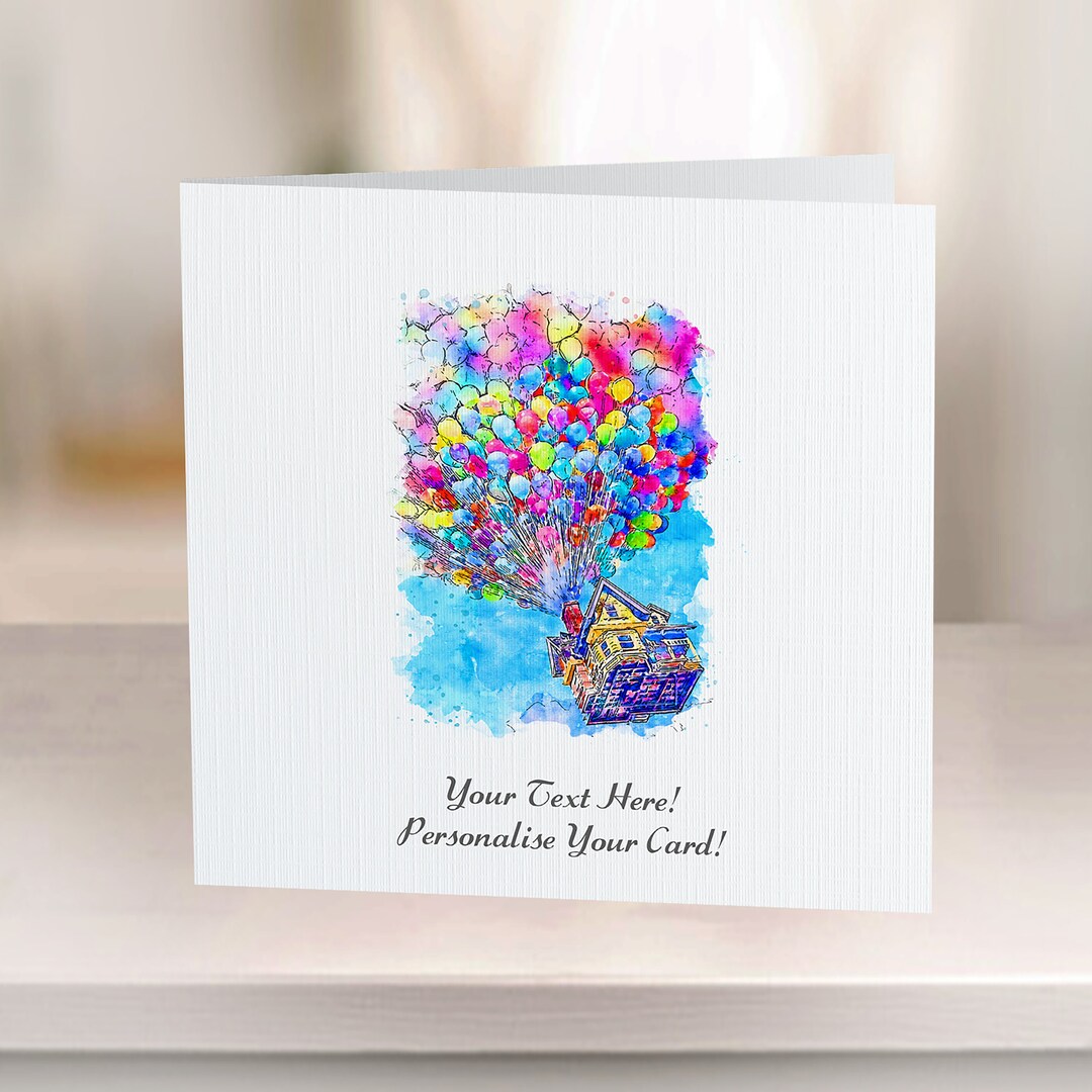 Disney's UP Personalised Greetings Card, Customised Walt Disney World ...